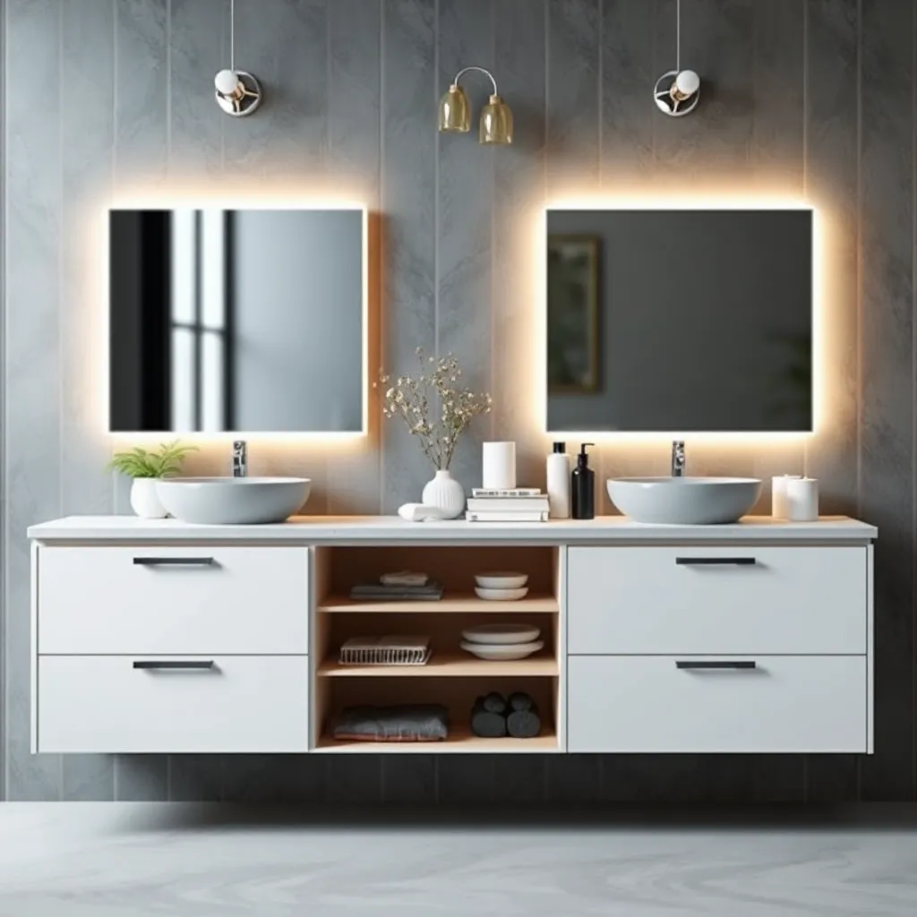 Open Shelf Bathroom Vanities with Sinks Guide