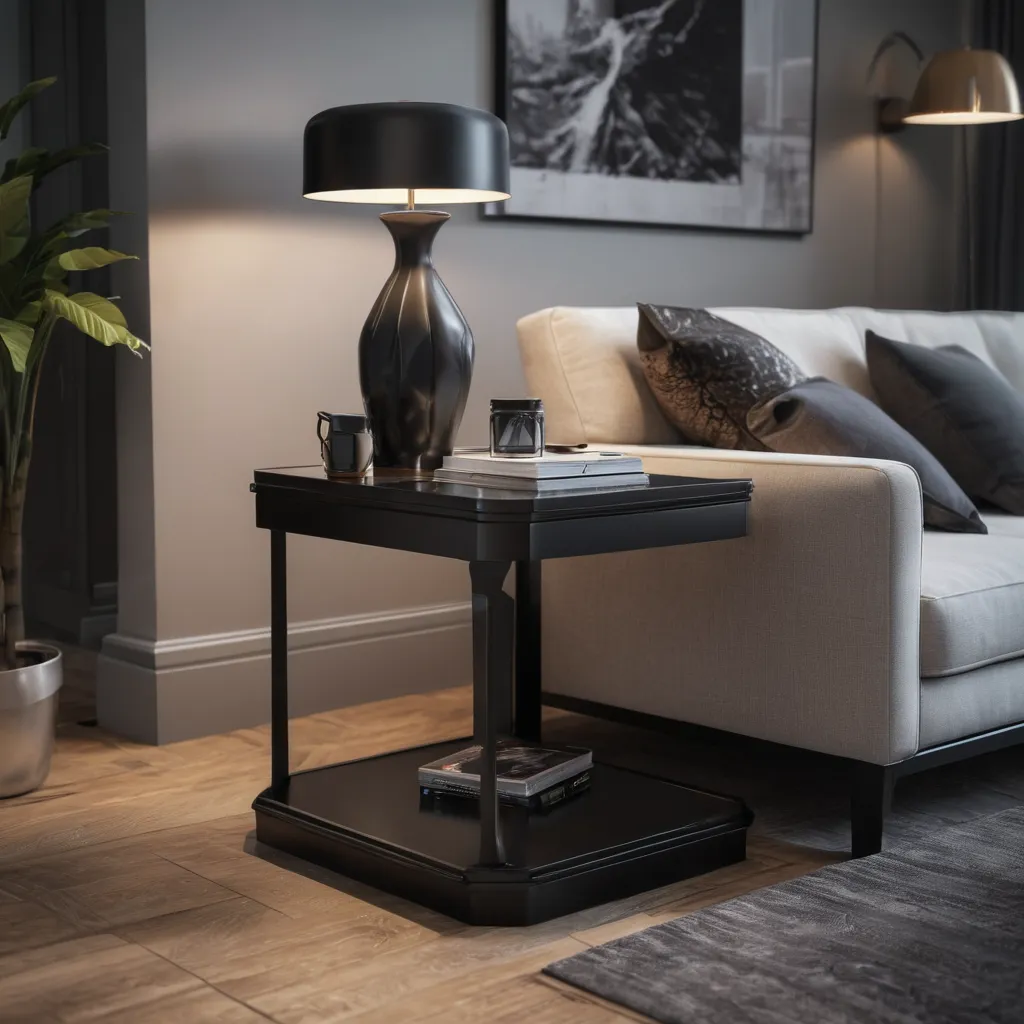 The Charm of Black Solid Wood Side Tables